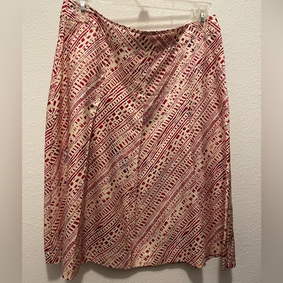 Merona | Skirts | Red Silk Skirt | Poshmark